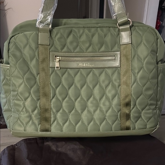Bella Russo | Bags | Bella Russo Quilted Green Tote Bag Nwt Dustbag ...